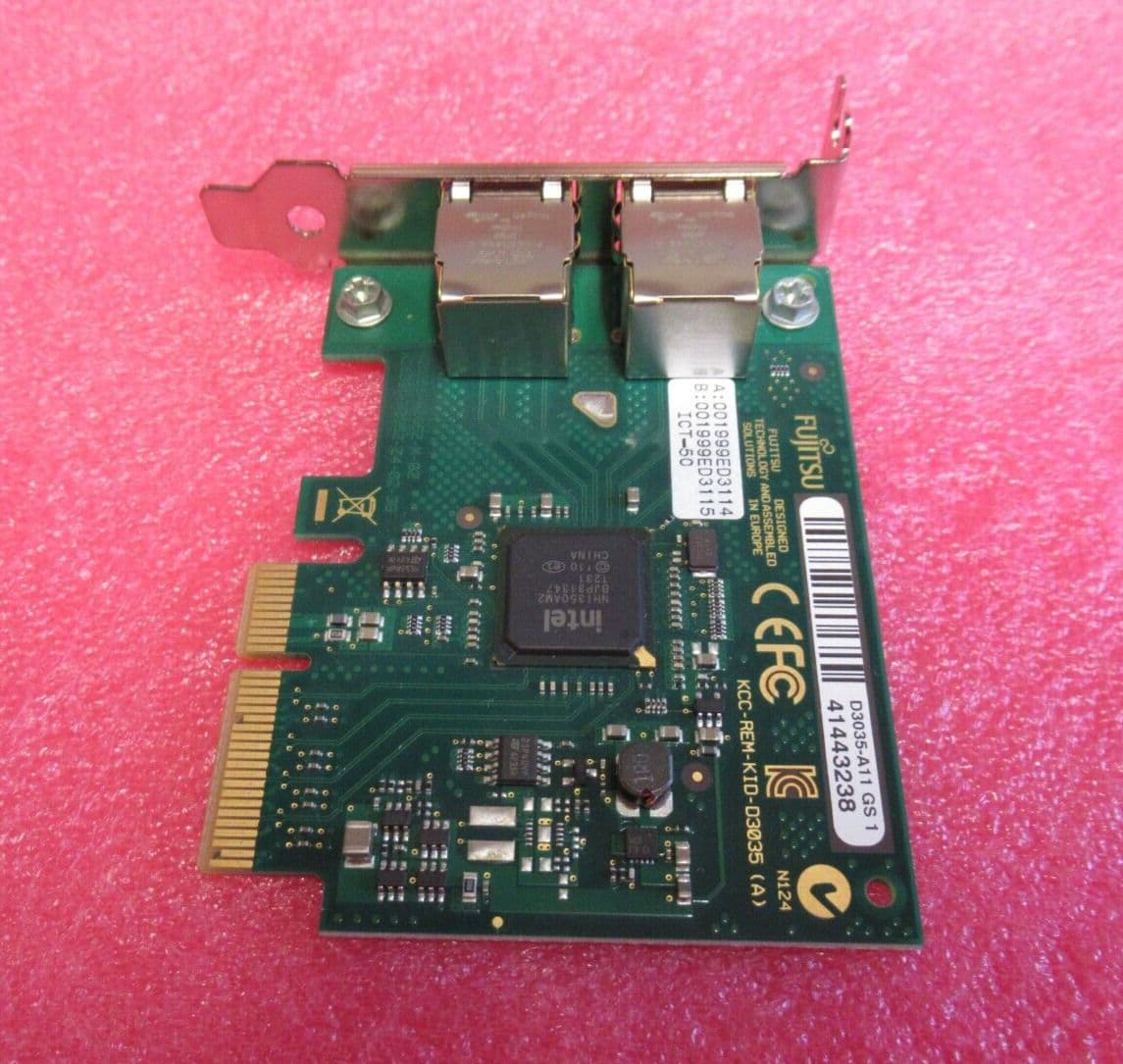 Fujitsu D3035-A11 GS1 I350-T2 Dual Port PCIe x4 Gigabit Ethernet ...