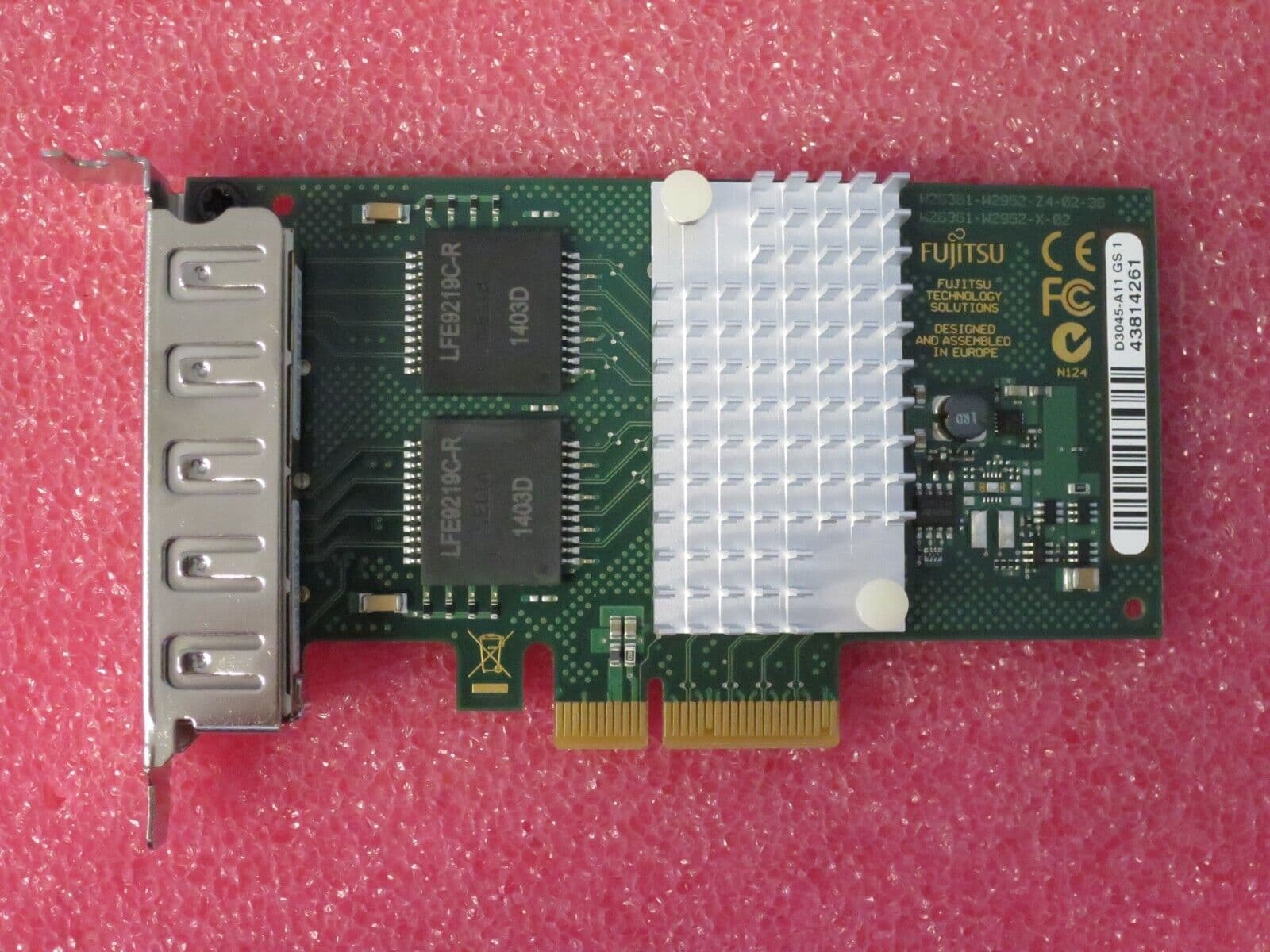 Fujitsu D3045-A11 Quad Port 1Gb PCIe x4 Ethernet LAN Adapter S26361 ...