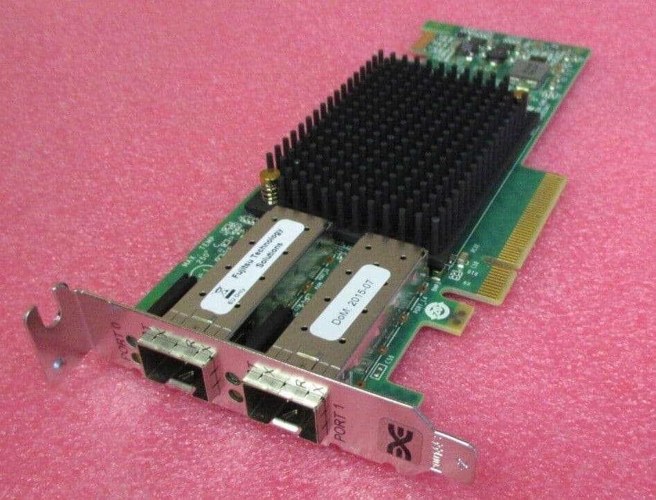 Fujitsu Emulex LightPulse LPe16002 LP Half Height 16Gb SFP Dual Port FC ...