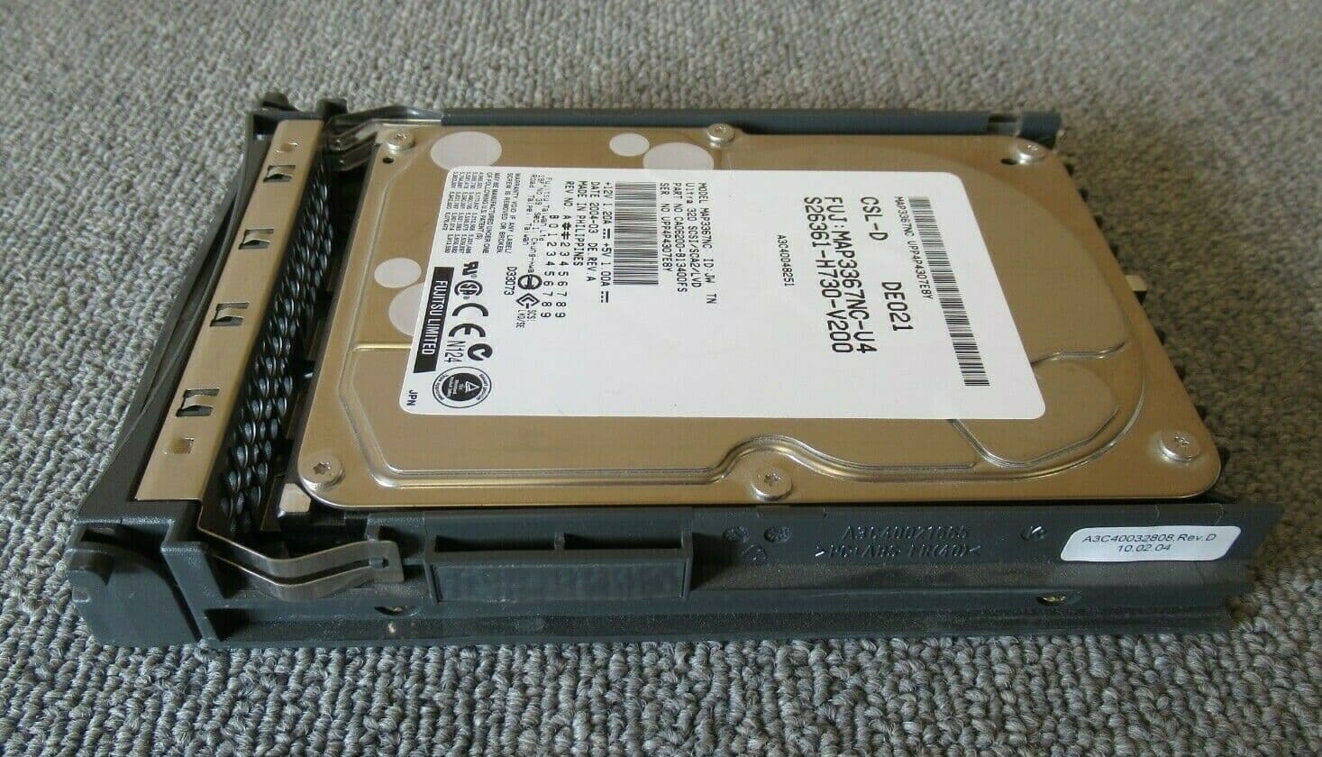 Fujitsu Enterprise MAP3367NC CA06200 36 7GB 10000RPM U320 SCSI 80P 8MB ...