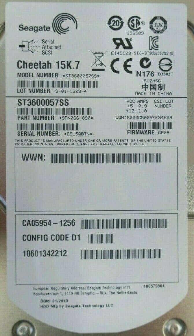 Fujitsu Eternus 600GB SAS 15K 6G 3 5" Hard Drive HDD CA07339-E103 DX80 ...