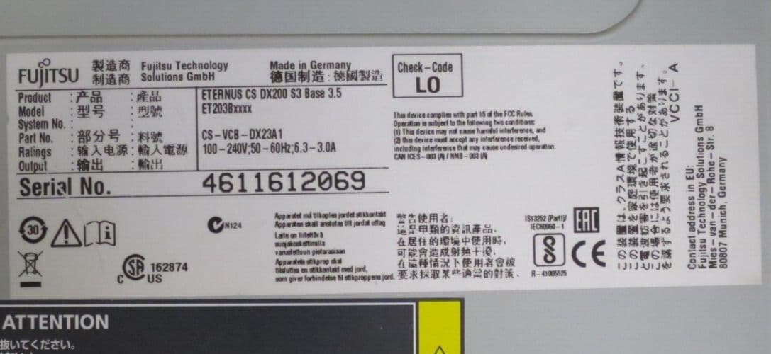 Fujitsu Eternus CS DX200 S3 12-Bay 3 5" 2x Controller CA07662-D121 Quad ...