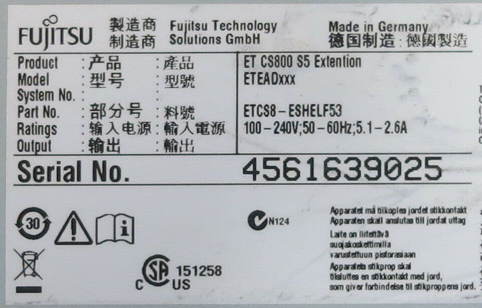 Fujitsu ETERNUS CS800 S5 Extenson 2x IOM6 Control 48TB HDD CA07339-E174 ...