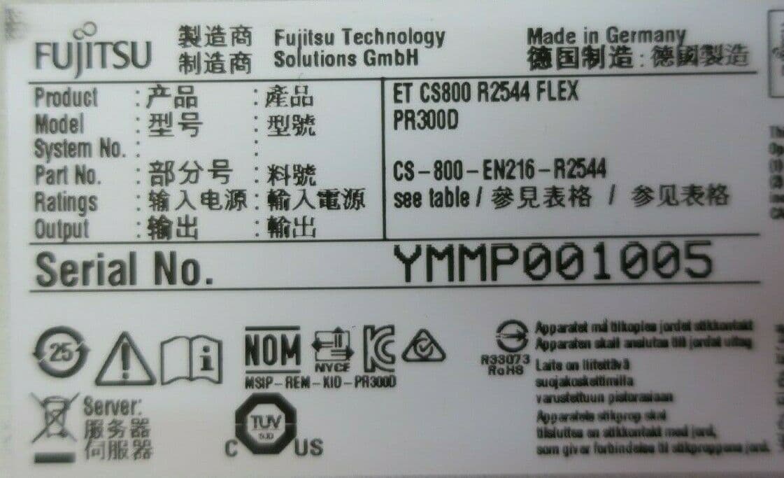 Fujitsu Eternus CS800 S7 Flex 2x 4C Silver 4112 192GB Ram HDD Appliance