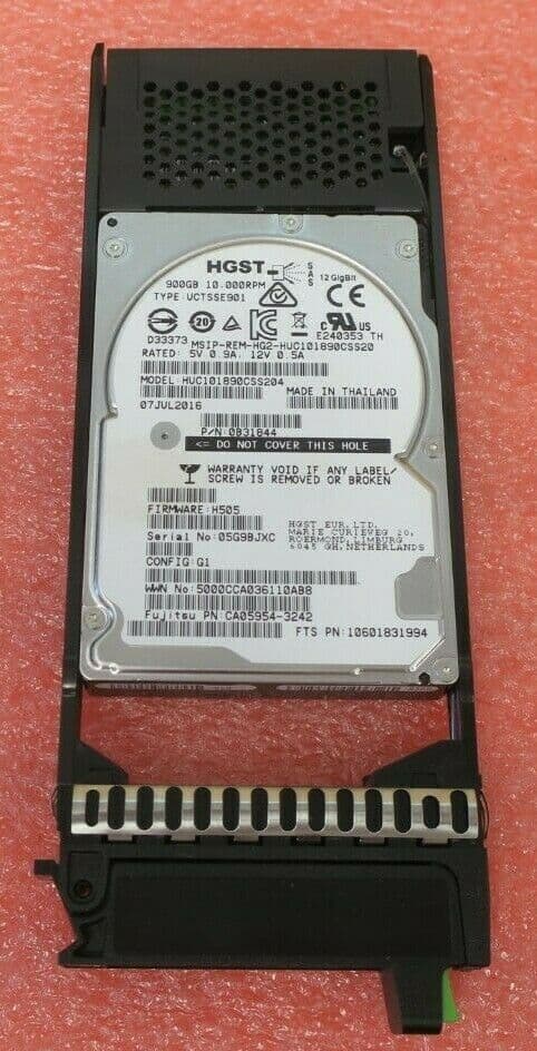 Fujitsu Eternus DX S2 900GB SAS 12G 10K 2 5" Hard Drive HDD Caddy ...