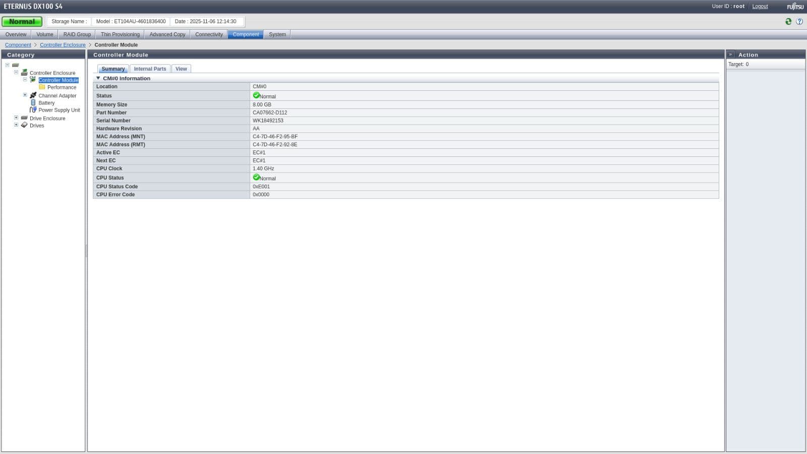 Fujitsu Eternus DX100 S4 24Bay Disk Storage Array ET104AU 2x CA07662-D112