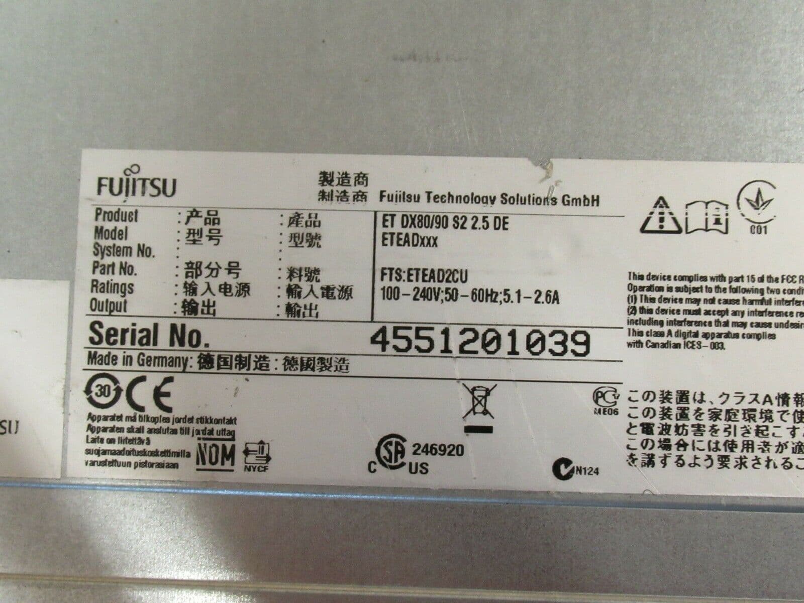 Fujitsu Eternus DX80/90 S2 DE 24-Bay SAS Enclosure Chassis 1x IOM6 FTS ...