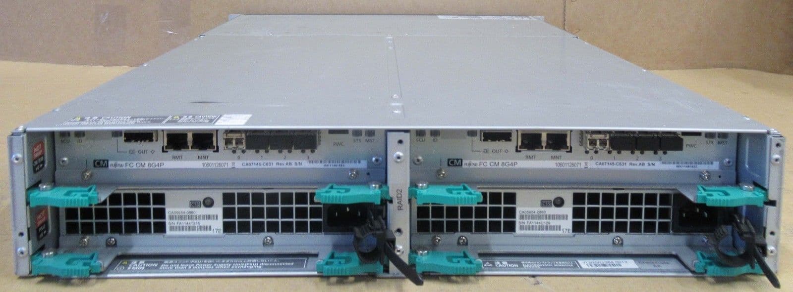 Fujitsu Eternus DX90 12 Bay Disk Enclosure 2x CA07145-C631 8GB FC CM ...