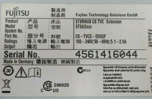 Fujitsu Eternus DX90 S2 Extension CS-TVCE-DX92F 12x 600GB 15k HDD ...