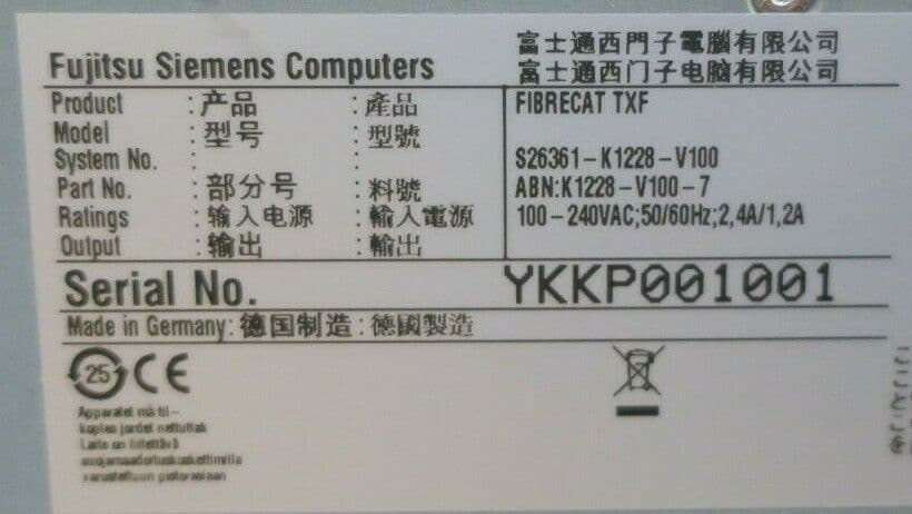 Fujitsu FibreCat TXF Rack Backup Subsystem S26361-K1228-V100 SCSI IO Controller