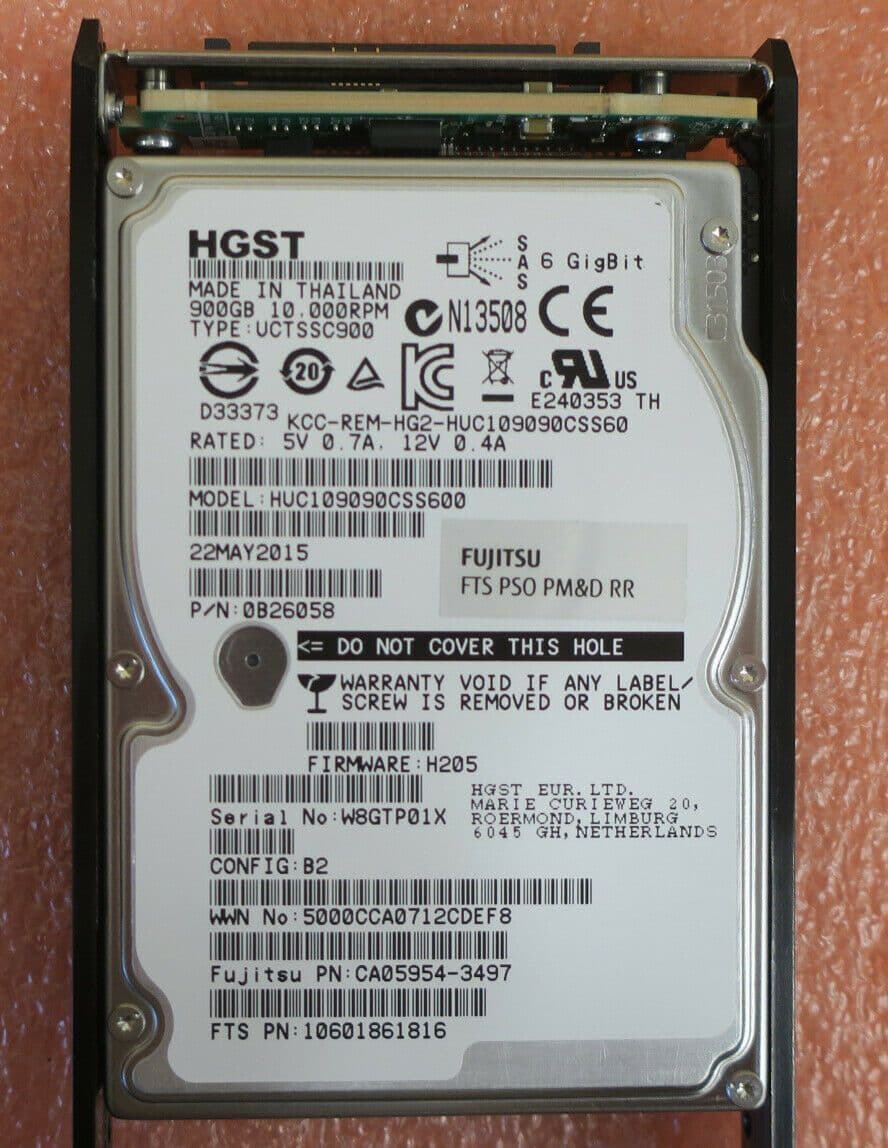 Fujitsu FTS ETFDB9 DX1/200 S3 900GB 2 5" SAS 12G DX100 D3 DX200 S3 CA07670-E704