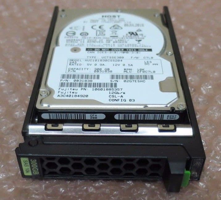 Fujitsu HGST 300GB 10K 2 5" 12G 12Gb/s A3C40184920 S26361-F5550-E130 ...