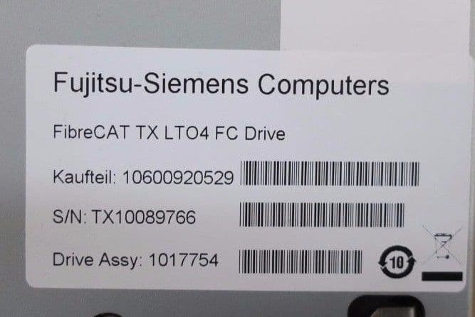 Fujitsu IBM FibreCat TX LTO4 FC Loader Tape Drive 95P4924 95P4516 For TX24