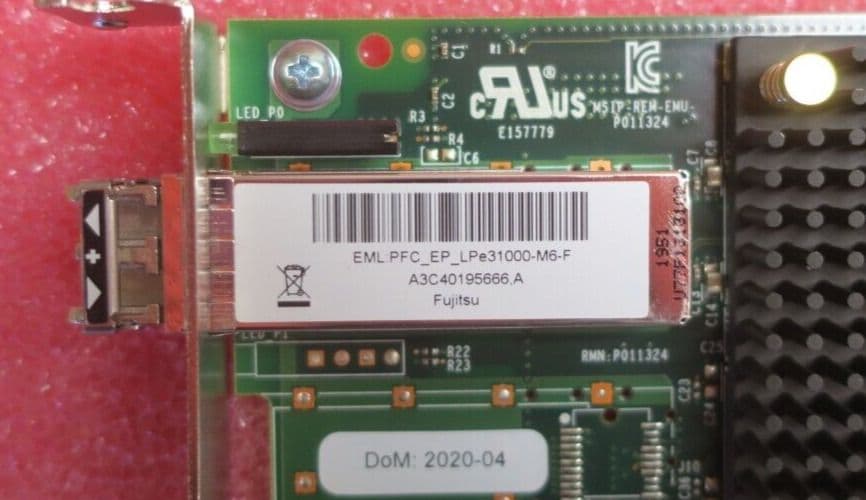 Fujitsu LPe31000 Single Port 16Gb FC PCIe HBA Host Bus Adapter S26361 ...