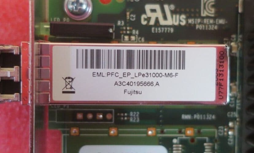 Fujitsu LPe31000 Single Port 16Gb FC PCIe HBA Host Bus Adapter S26461 ...