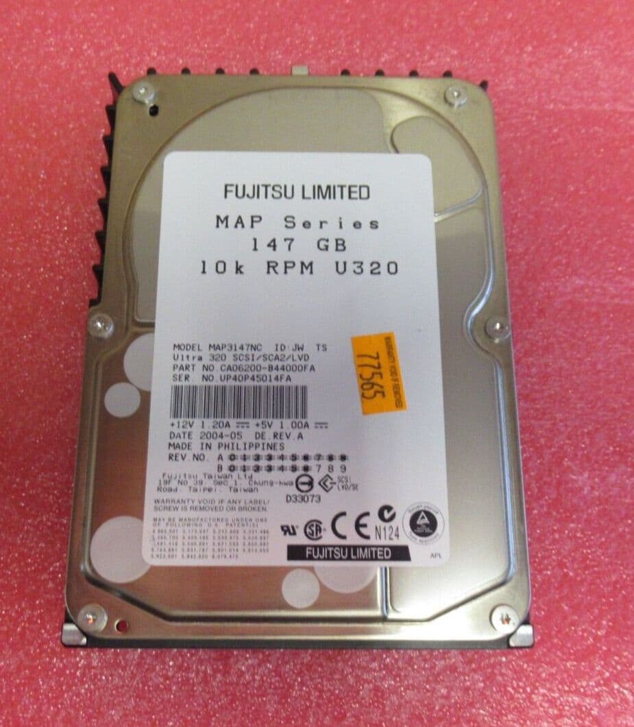 Fujitsu MAP3147NC Enterprise 147GB 10000RPM U320 SCSI 80P 8MB 3 5 ...