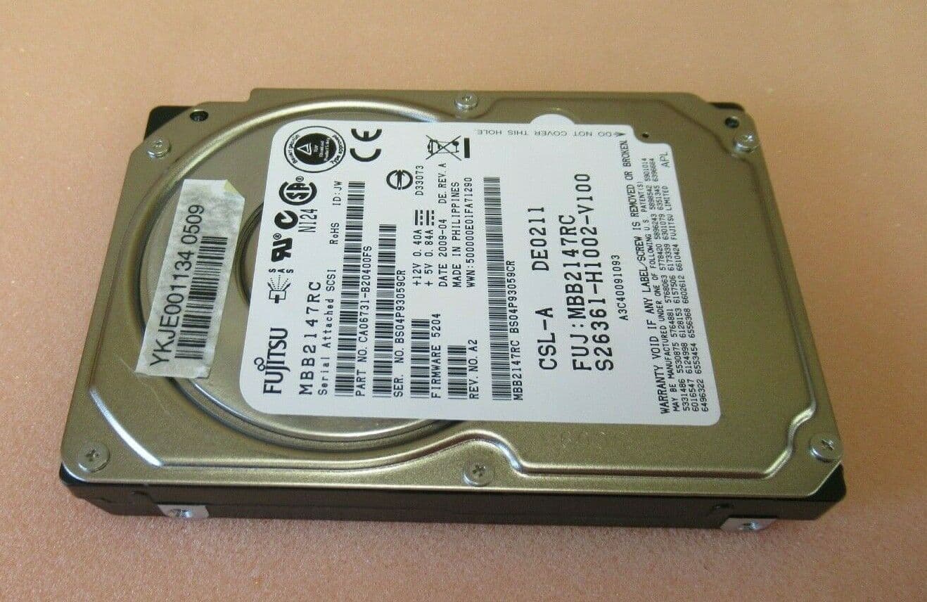 Fujitsu MBB2147RC S26361-H1002-V100 Enterprise 147GB 10000RPM SAS 16MB ...