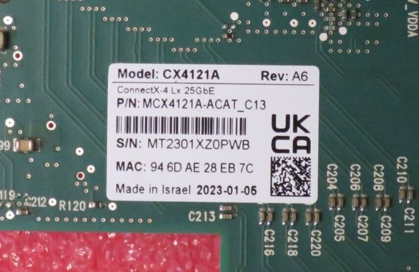 Fujitsu Mellanox CX4121A MCX4-LX 2-Port 25GbE SFP28 PLAN EP S26361 ...