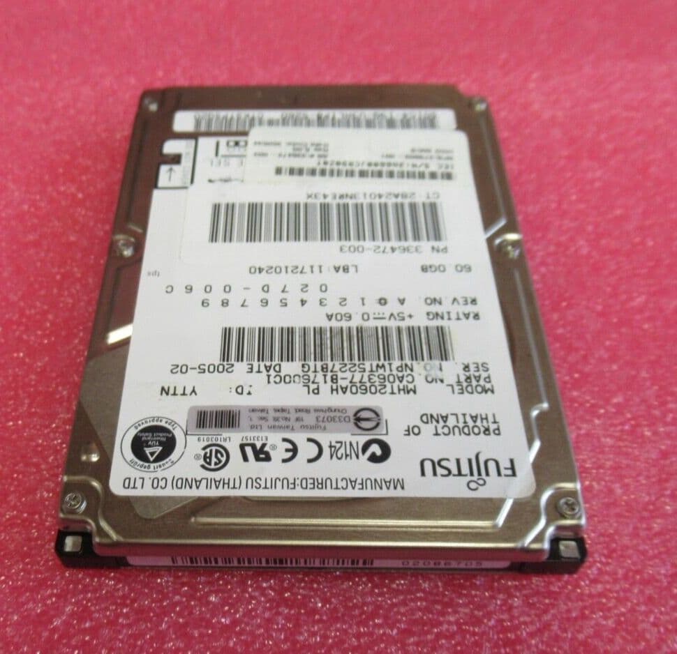 Fujitsu MHT2060AH CA06377-B17600C1 60GB 5400RPM ATA-100 8MB 2 5& x22 ...