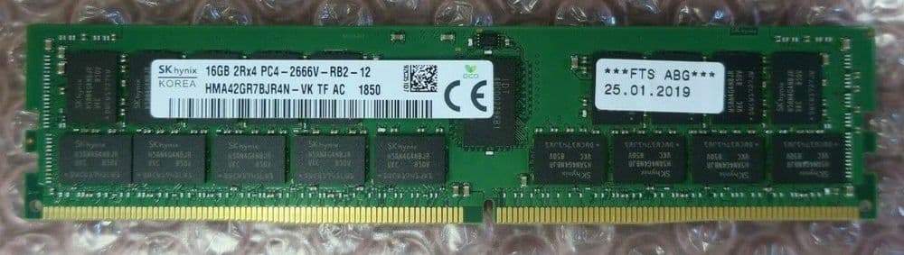 Fujitsu Original 16GB 2Rx4 DDR4-2666V REG ECC S26361-F4026-L216 E216 Memory