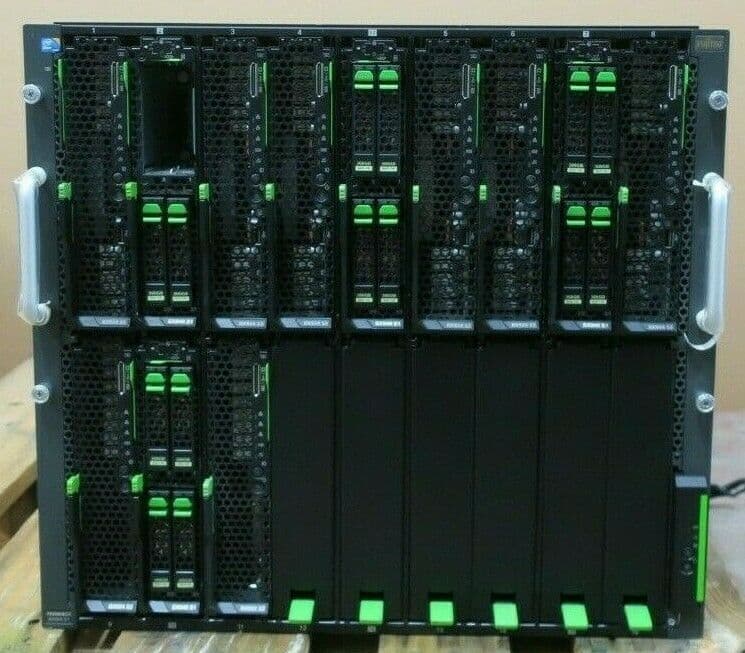 Fujitsu Primergy BX900 S1 Blade Chassis 6x BX924 S3 4x BX940 S1 2x BX924 S2