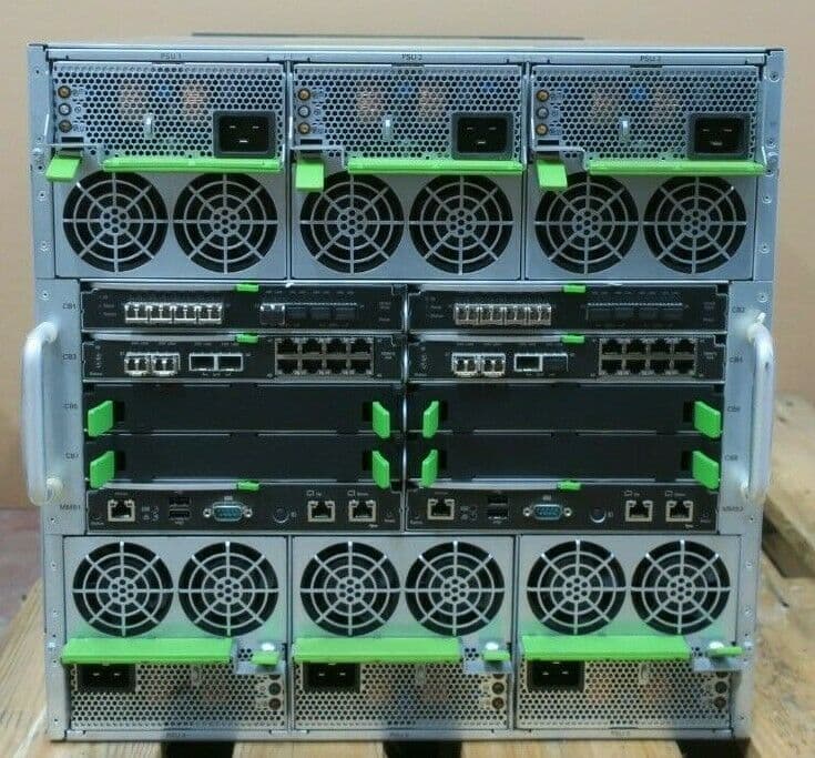 Fujitsu Primergy BX900 S1 Blade Chassis 6x BX924 S3 4x BX940 S1 2x BX924 S2