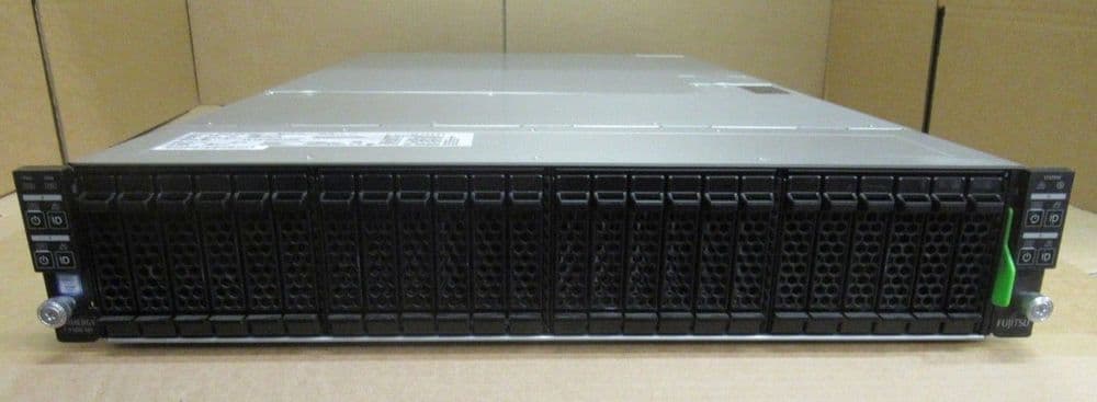 Fujitsu PRIMERGY CX400 M1 24 x 2 5" Bay 2U Chassis 4 x CX2550 M1 Server ...