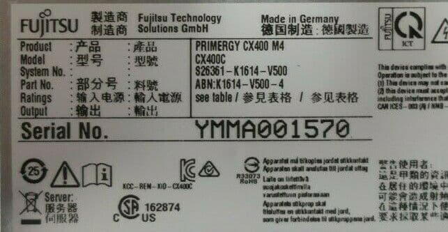 Fujitsu Primergy CX400 M4 2x CX2560 M5 4x 18C Gold 6240 1152GB Ram ...