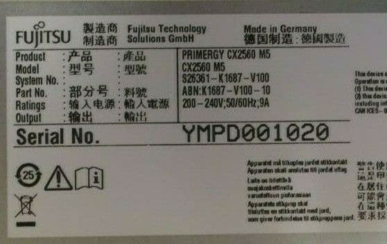 Fujitsu Primergy CX400 M4 2x CX2560 M5 4x 18C Gold 6240 1152GB Ram ...