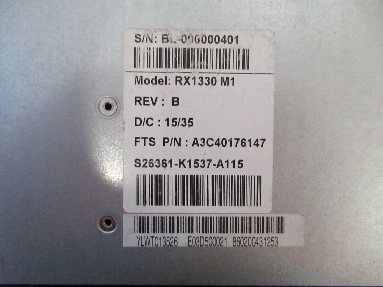 Fujitsu Primergy RX1330 M1 4C E3-1220v3 8GB DDR3 Ram 4x 3 5" Bay Server ...