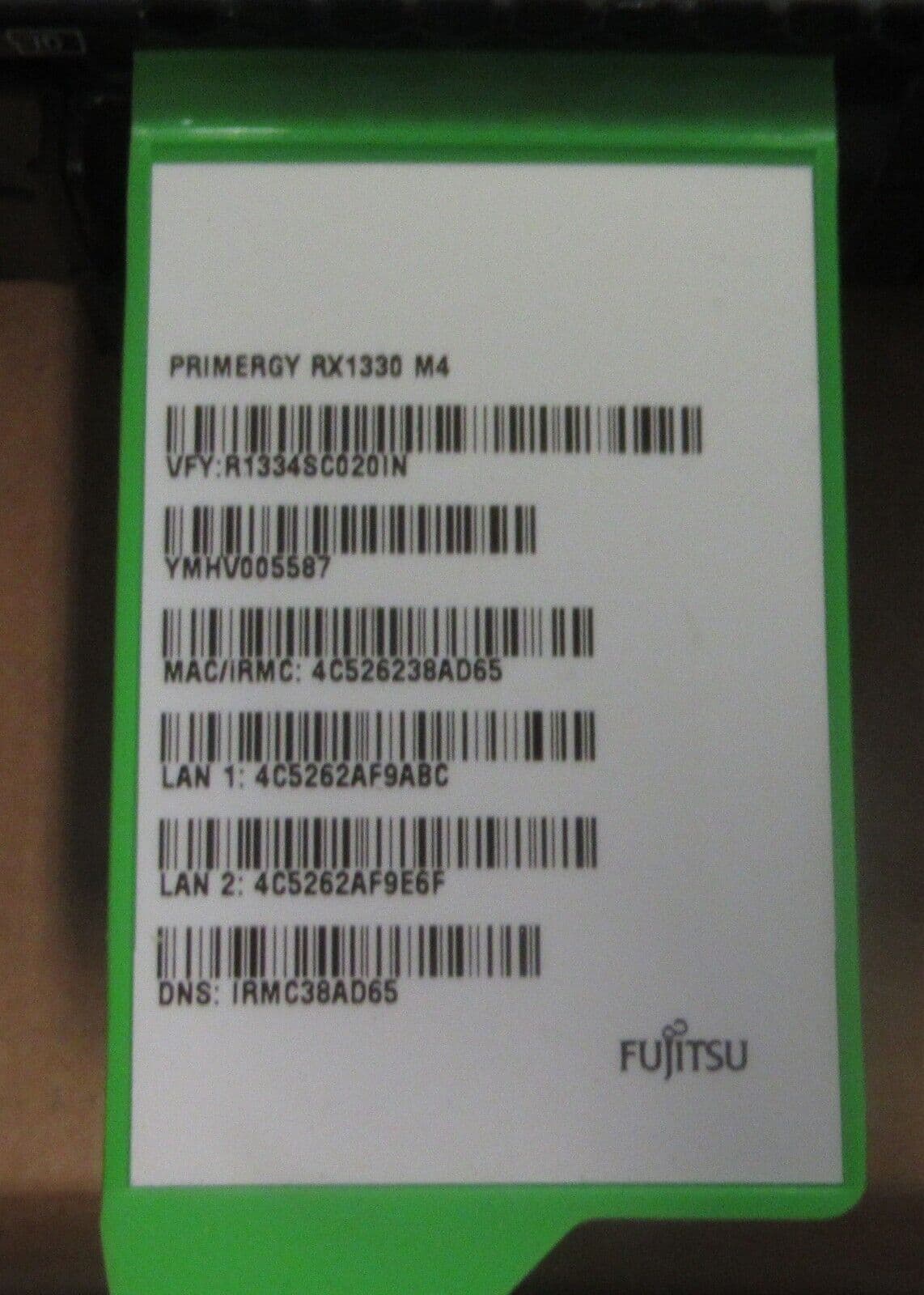 Fujitsu Primergy RX1330 M4 Intel 4C E-2124 32GB Ram 2x 480GB SSD 1U ...