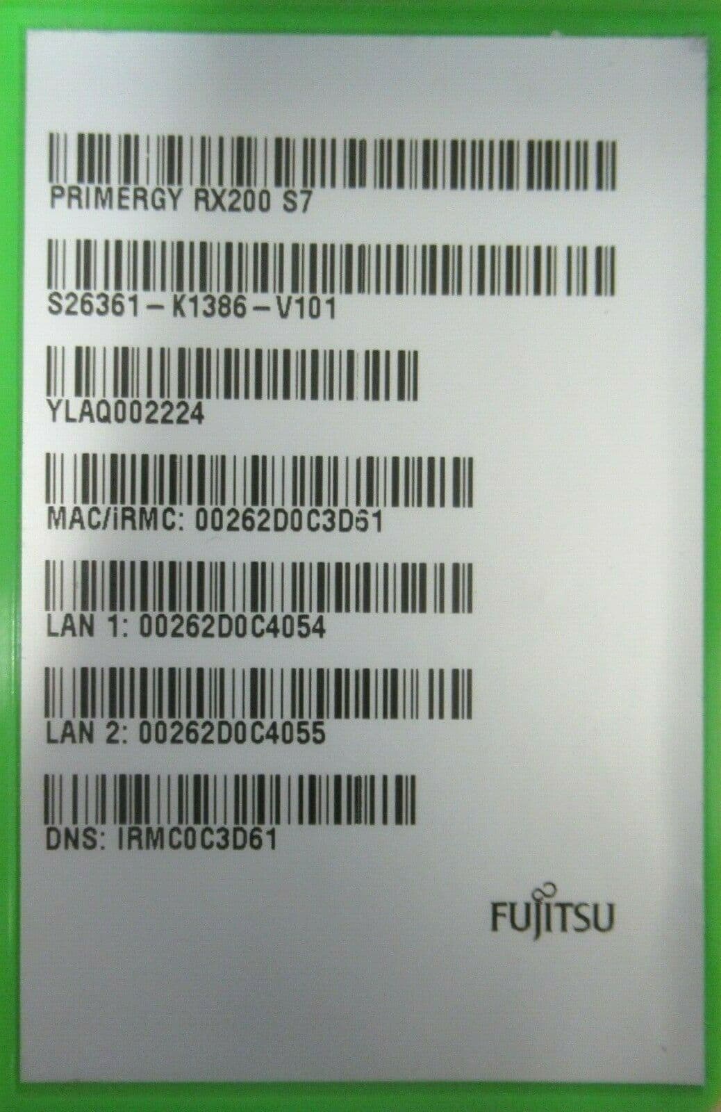 Fujitsu Primergy RX200 S7 2x Xeon E5-2620 2GHz 4x 2 5" SAS Bays 1U Rack ...