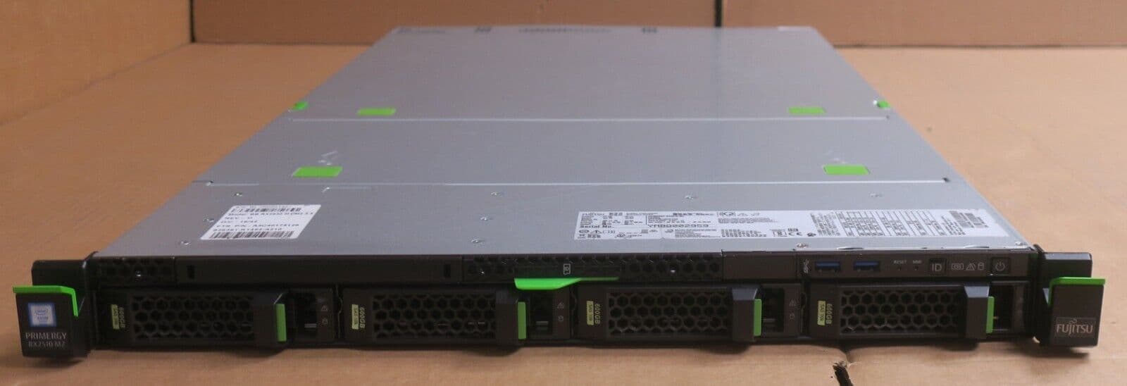 Fujitsu Primergy RX2510 M2 2x 8C E5-2620v4 128GB Ram 4x 3 5" Bay 1U ...