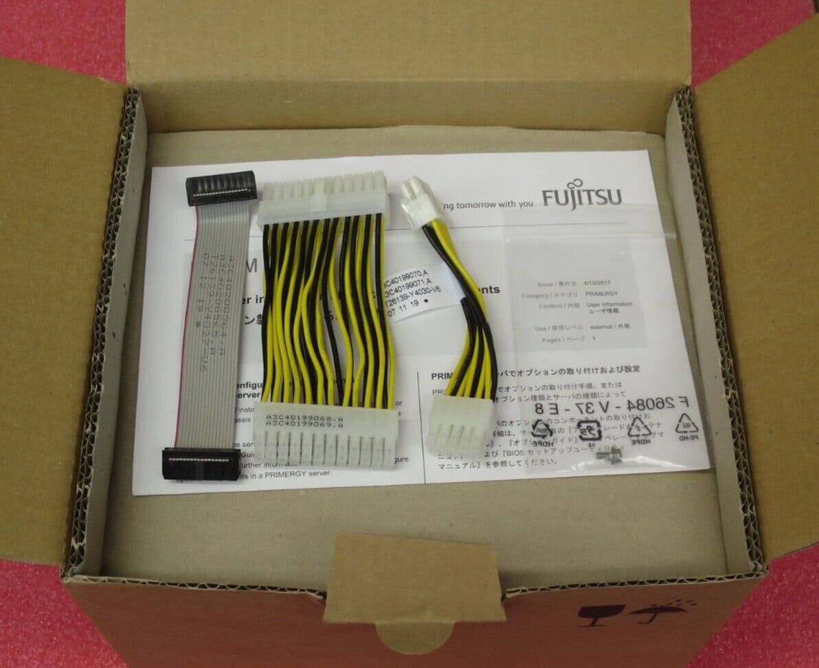 Fujitsu Primergy RX2520 M5 Redundant PSU PDB Power Cables S26361-F3699-L20
