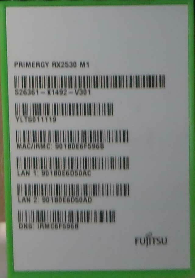 Fujitsu Primergy RX2530 M1 4 Bay Rackmount 1U Server 2x 450W PSU ...