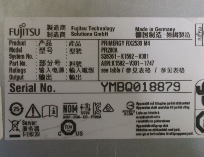Fujitsu Primergy RX2530 M4 2x 10Core Silver 4114 192GB RAM 4x 2 5" Bay ...
