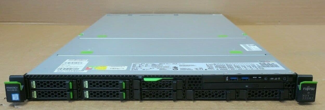 Fujitsu Primergy RX2530 M4 Barebones 4x 600GB HDD 1U Server WS2016 COA ...