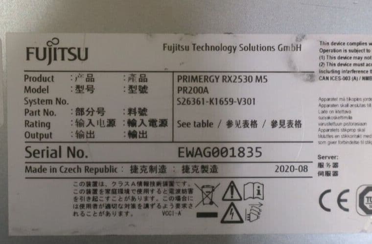 Fujitsu Primergy RX2530 M5 2x 10C Gold 5215 128GB RAM 4x 2 5" Bay 1U ...