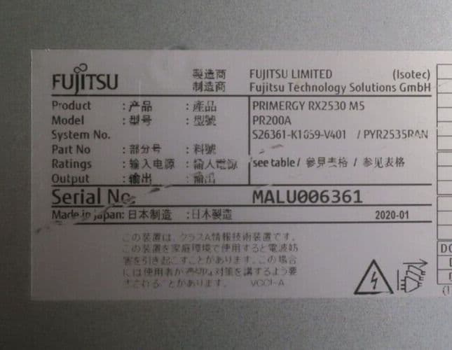 Fujitsu Primergy RX2530 M5 Rackmount 1U Server Chassis Only 2x 4-Bay ...