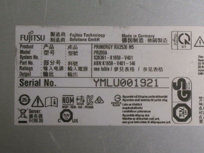 Fujitsu Primergy RX2530 M5 Rackmount 1U Server Chassis Only 4x 2 5 ...