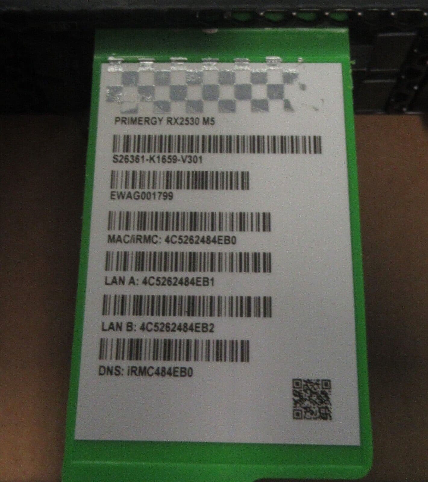 Fujitsu Primergy RX2530 M5 Rackmount 1U Server Chassis Only 4x 2 5 ...