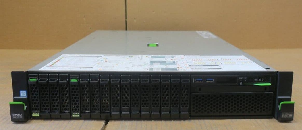 Fujitsu Primergy RX2540 M1 2x 6C E5-2620v3 128GB RAM 2x 900GB HDD 8-Bay ...