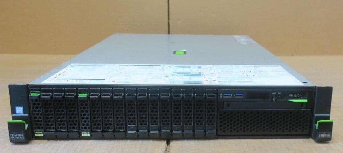 Fujitsu Primergy RX2540 M1 6C E5-2620v3 64GB RAM 2x 900GB 10K HDD 8-Bay ...