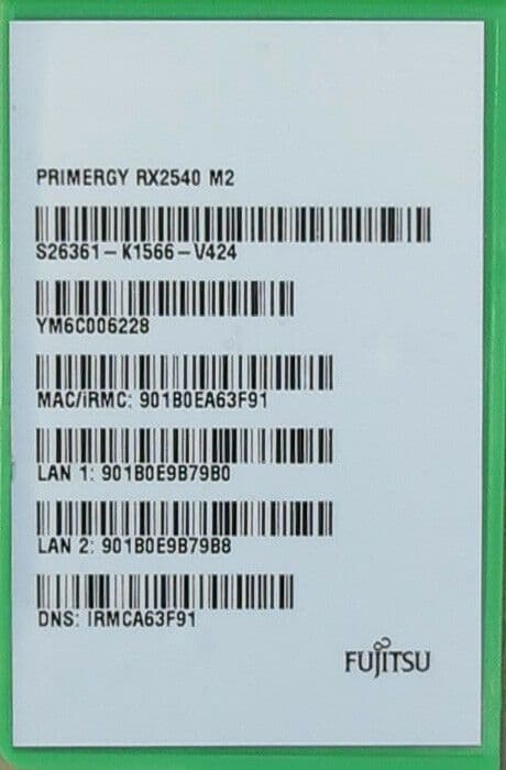 Fujitsu Primergy RX2540 M2 24x 2 5" SAS 2U Server Chassis 2x 800W PSU ...