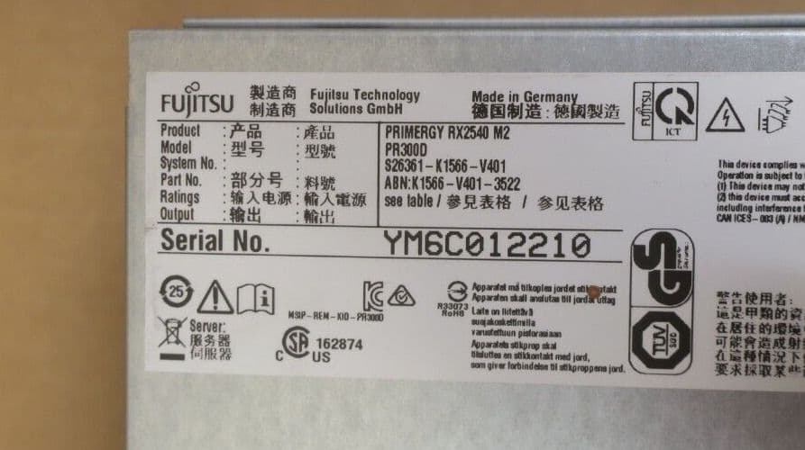 Fujitsu Primergy RX2540 M2 2x 12C E5-2650v4 384GB Ram 16x 2 5" Bay Rack ...
