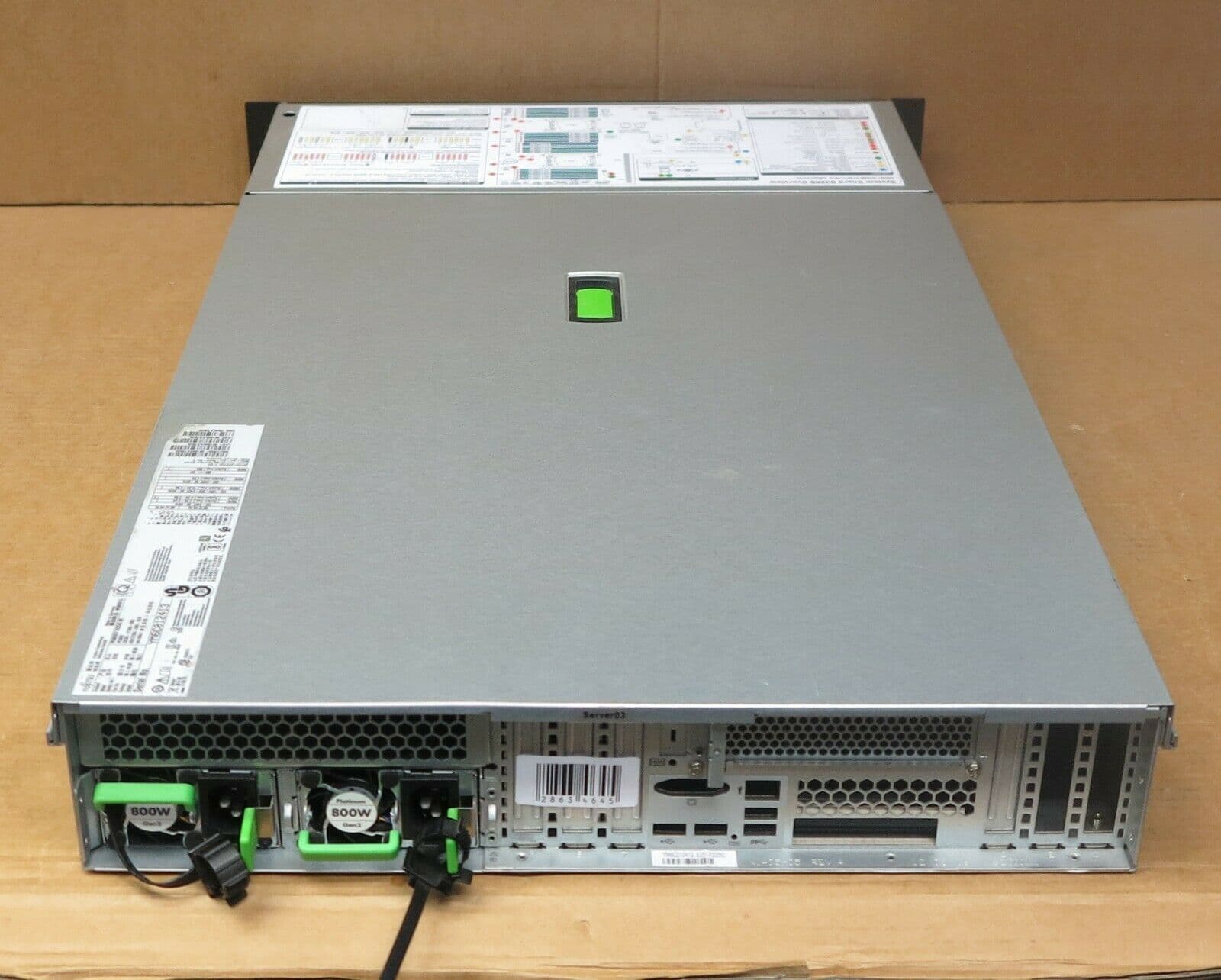 Fujitsu Primergy RX2540 M2 8x 2 5" 2x 800W PSU 2U Server Chassis NO ...