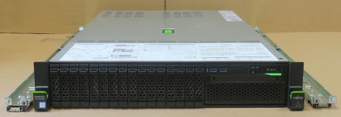 Fujitsu Primergy RX2540 M4 2x 12C Gold 5118 384GB Ram 16x 2 5" Bay Rack ...