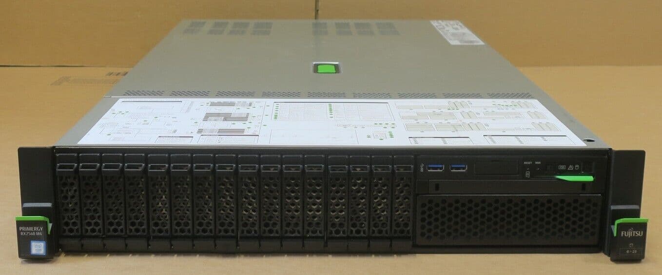 Fujitsu Primergy RX2540 M4 2x 12C Gold 5118 384GB Ram 16x 2 5" Bay Rack ...