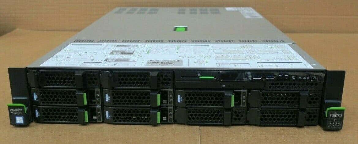 Fujitsu Primergy RX2540 M4 2x 6C Gold 6128 3 4GHz 96GB Ram 5x 1TB HDD ...