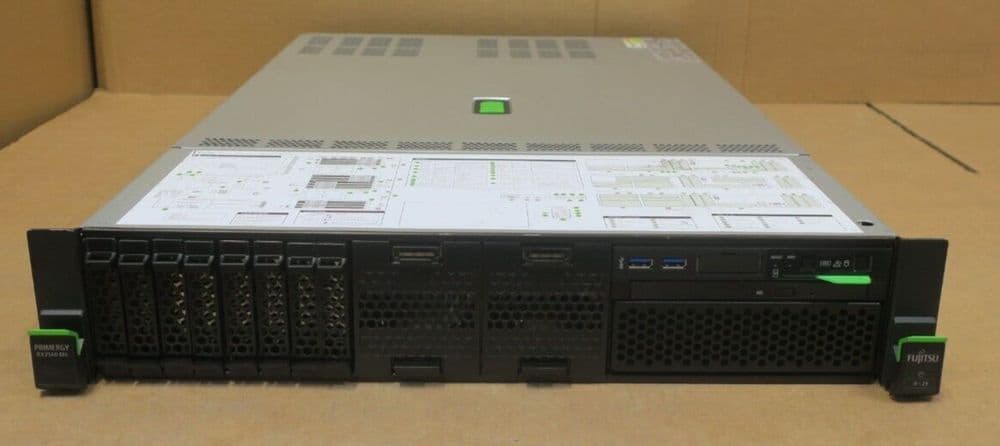 Fujitsu Primergy RX2540 M4 2x 8C Silver 4110 32GB Ram 8x 2 5" Bay ...